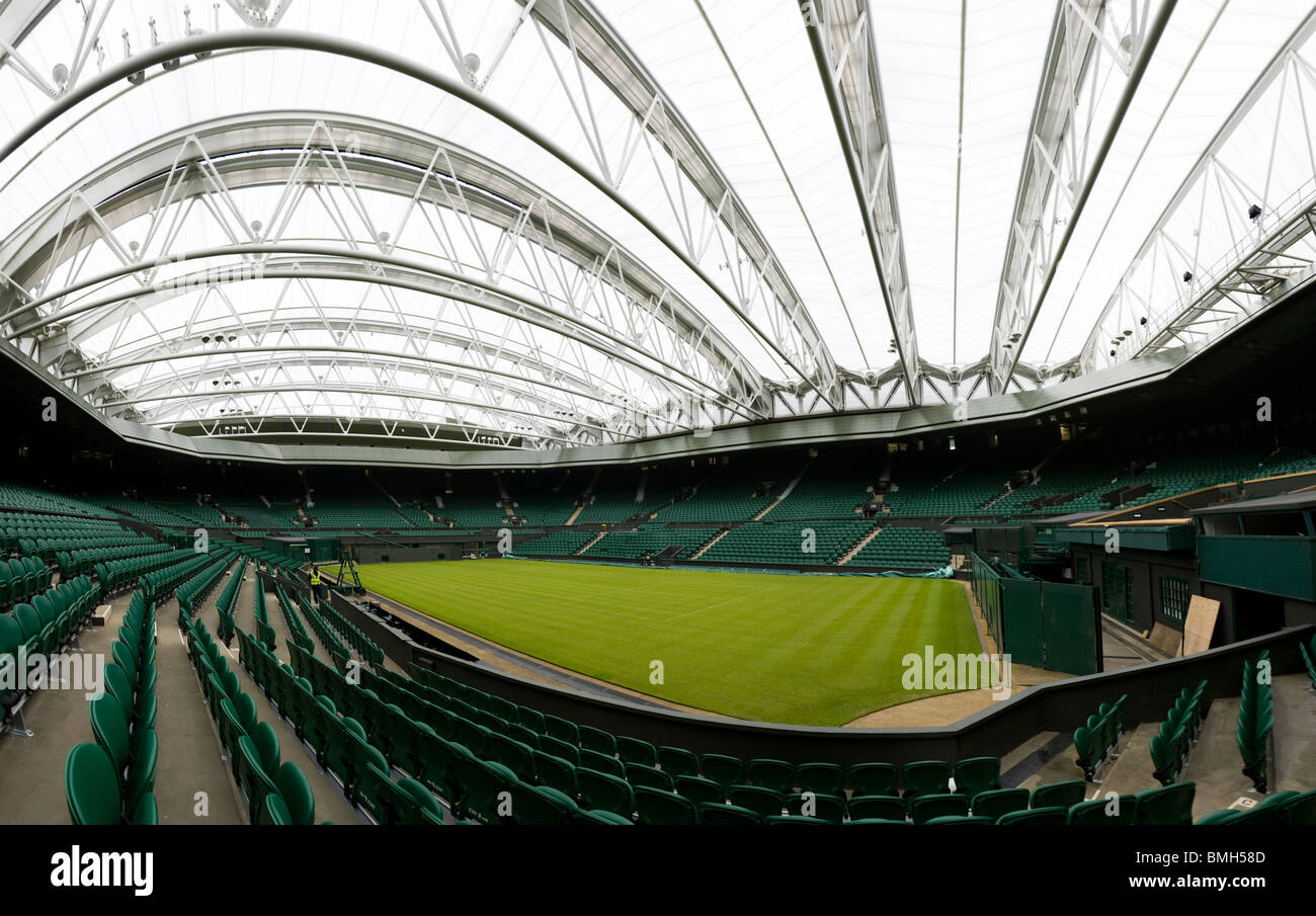Panoramic photograph of Centre Court Wimbledon / tennis Championship ...