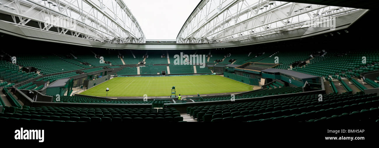 Panoramic photograph of Centre Court Wimbledon / tennis Championship ...