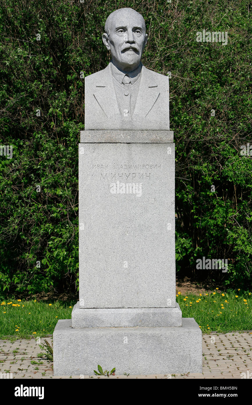 Statue of the Russian botanist Ivan Vladimirovich Michurin (1855-1935 ...