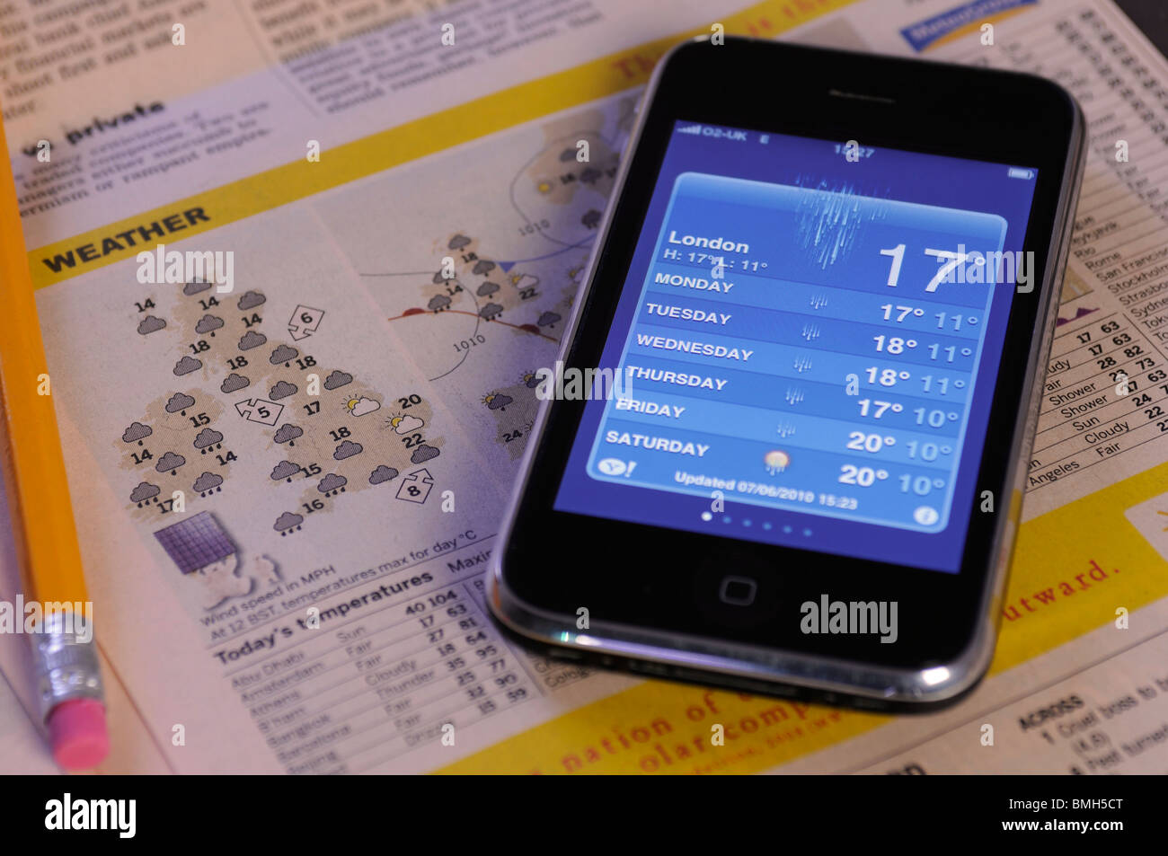 Weather forcast screen hi-res stock photography and images - Alamy