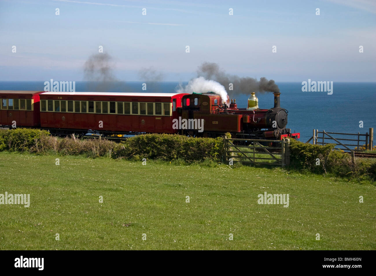 steam train on the isle of man Stock Photo - Alamy