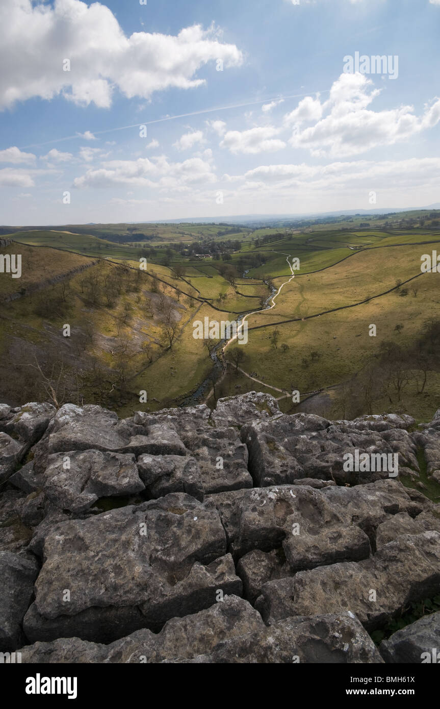 The Limestone pavement Malham Cove, The Yorkshire Dales,England Stock ...