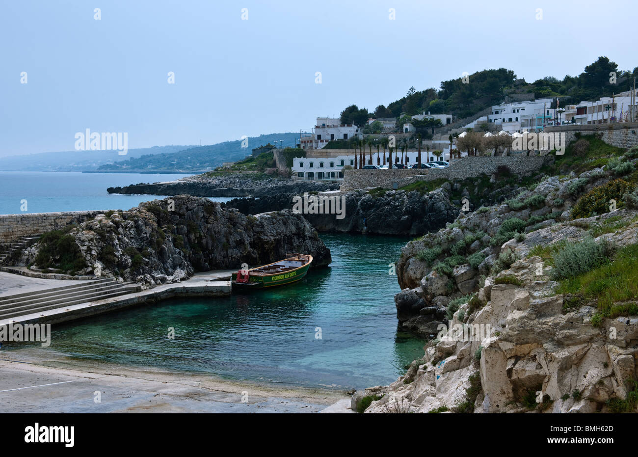 Apulia,Salento, Castro, the Enea harbour Stock Photo - Alamy