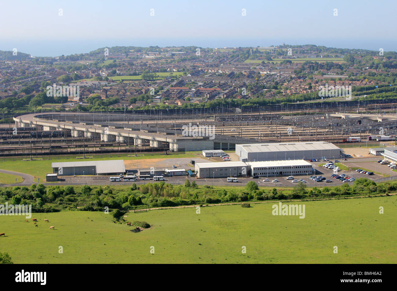 channel tunnel terminal, kent Stock Photo - Alamy