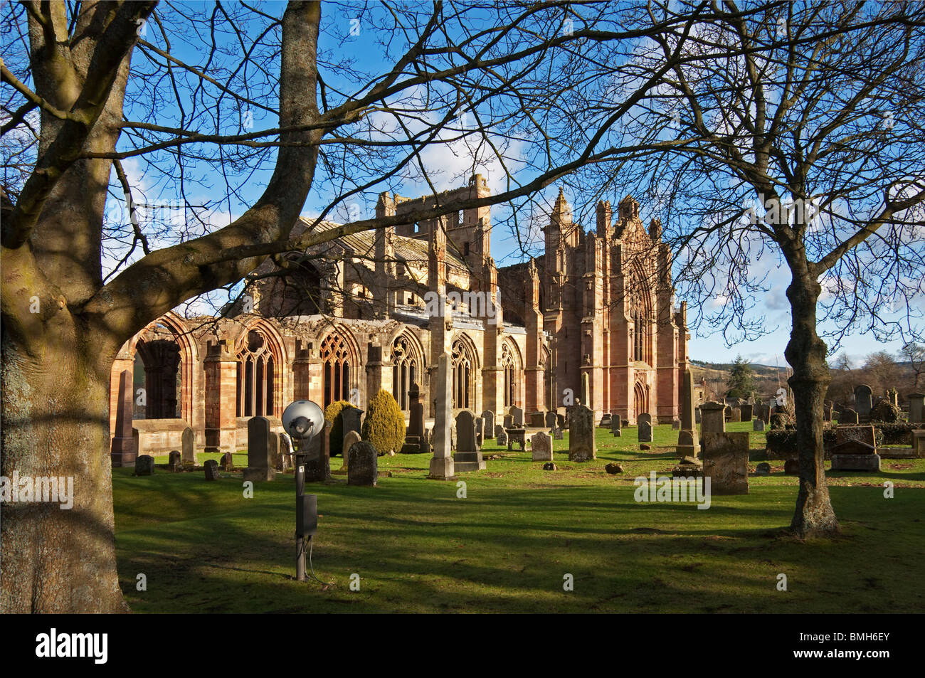 Melrose Abbey, Melrose, Borders Region, Scotland Stock Photo - Alamy