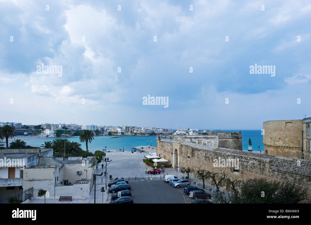 Apulia,Salento, Otranto,foreshortening of the city center Stock Photo ...