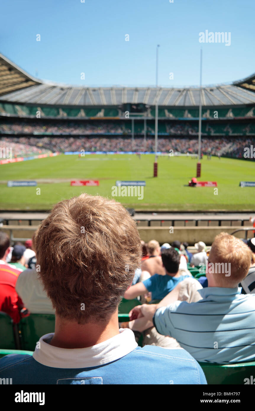 A rugby fan at Allianz Stadium, Twickenham home of English ...