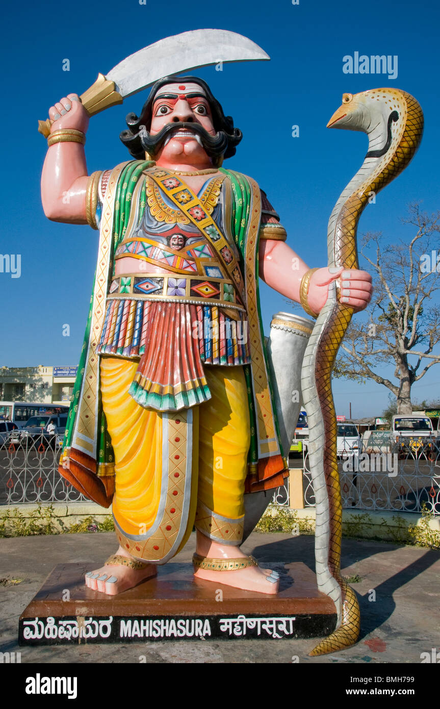 Mahishasura statue on Chamundi Hill In India Stock Photo - Alamy