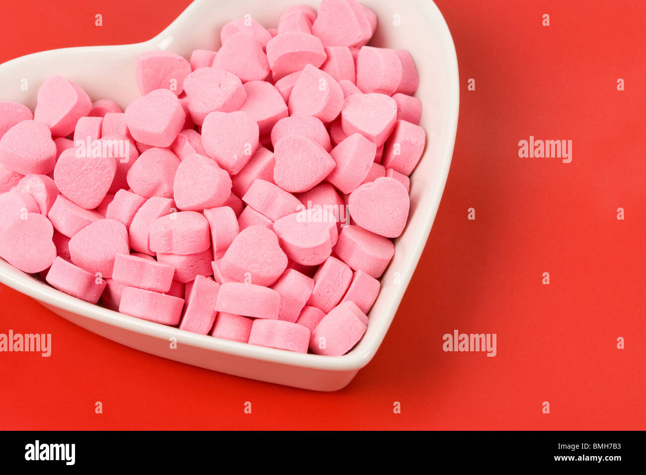 Pink Heart Shape Candy close up Stock Photo - Alamy