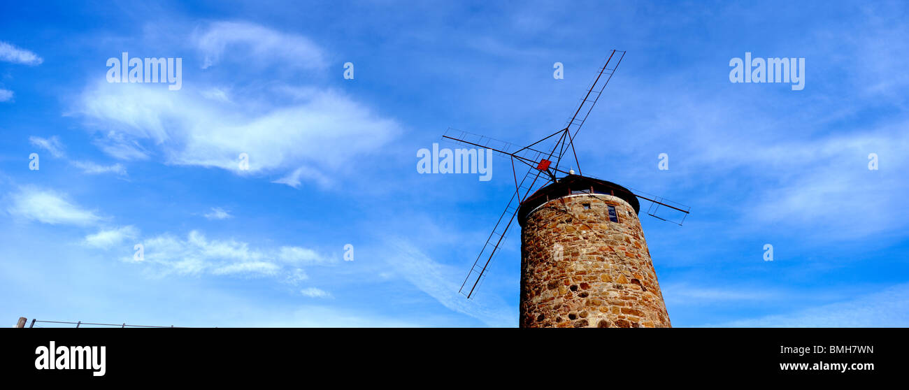 Panoramic image of St Monans Windmill in the east Neuk of Fife Stock ...