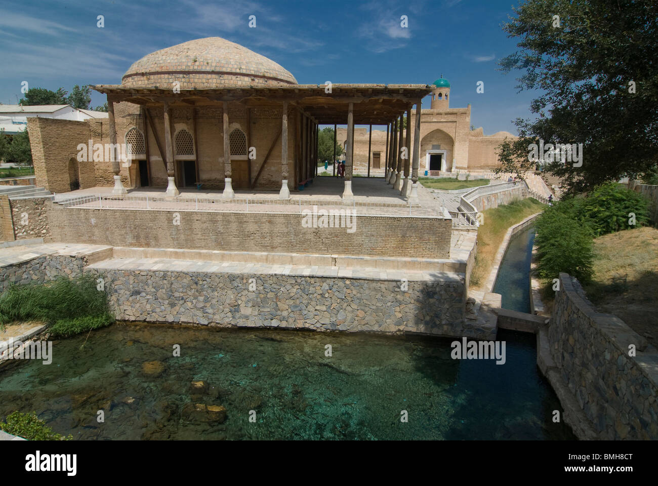 Mosque with holy fish pond, Nurata, Uzbekistan Stock Photo - Alamy