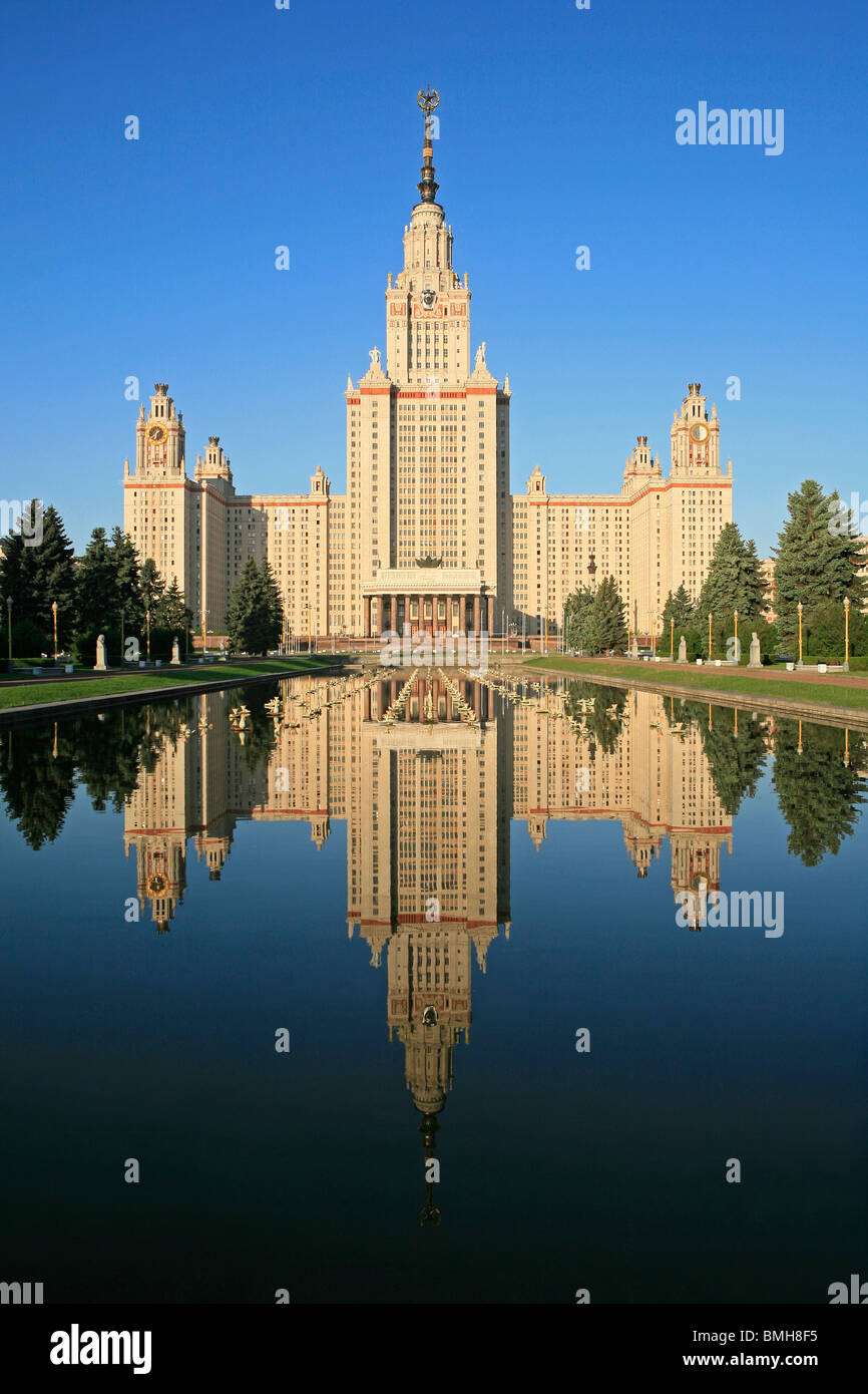 General view of the Lomonosov Moscow State University in Moscow, Russia ...