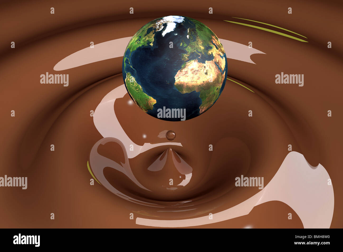 chocolate world illustration Stock Photo - Alamy