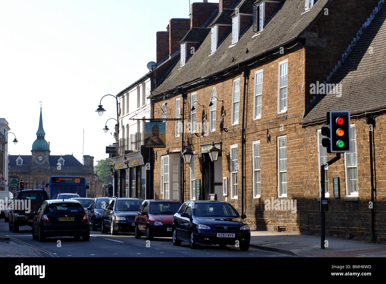 Saracen`s Head Hotel and High Street, Towcester, Northamptonshire ...
