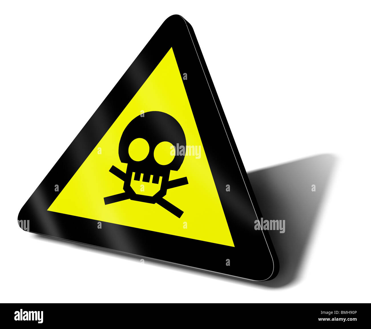 warning sign danger death illustration Stock Photo - Alamy