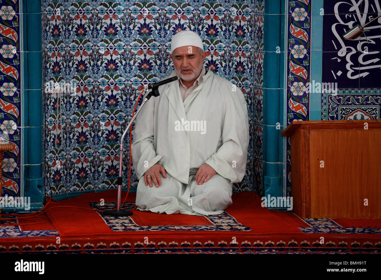 The Imam of the Muslim community Fatih Mosque, Bremen, Germany Stock ...