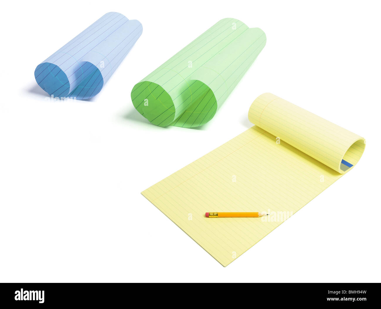 Pencil and Writing Pad Stock Photo - Alamy