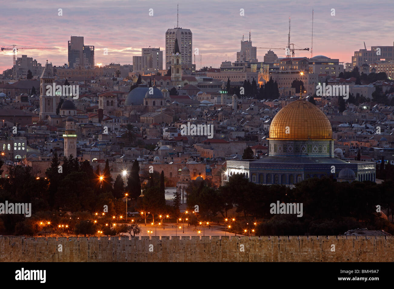 Israel,Jerusalem,Eastern Wall of the Temple Mount,Dome of the Rock,Old ...