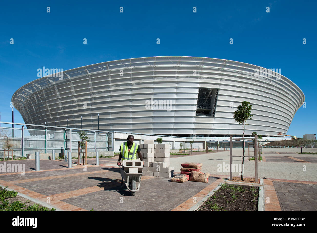 Green Point Stadium, landscaping work, view from South entrance, Cape ...