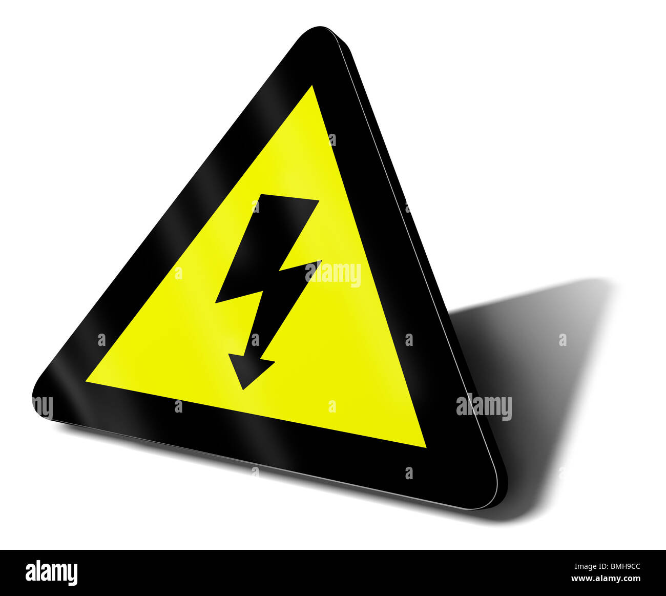 warning sign electric danger illustration Stock Photo - Alamy
