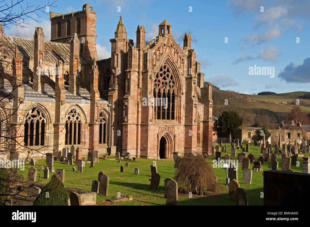 Melrose Abbey, Melrose, Borders Region, Scotland Stock Photo - Alamy