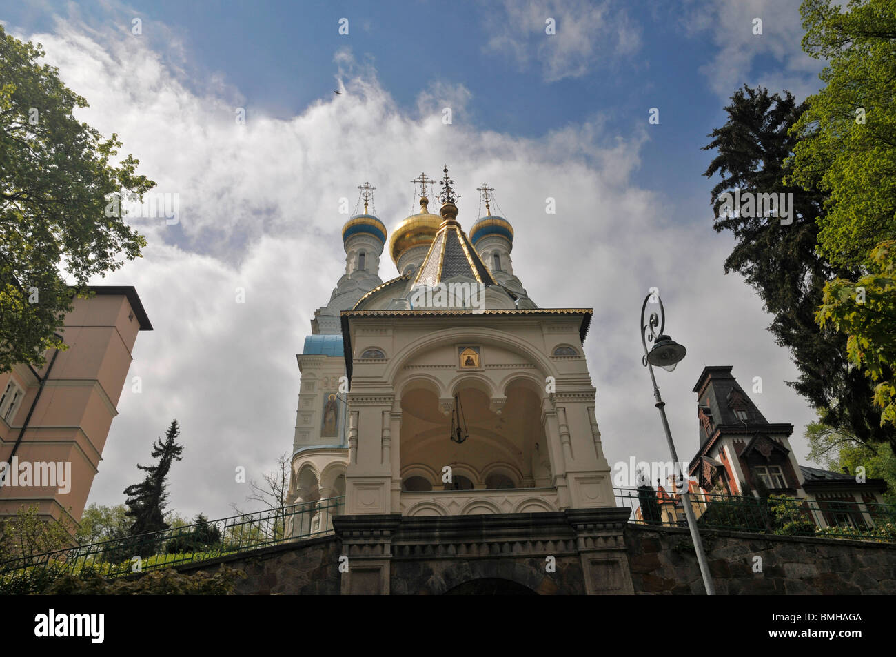 Gate to St Peter and St Paul Russian Orthodox Church, Karlovy Vary ...