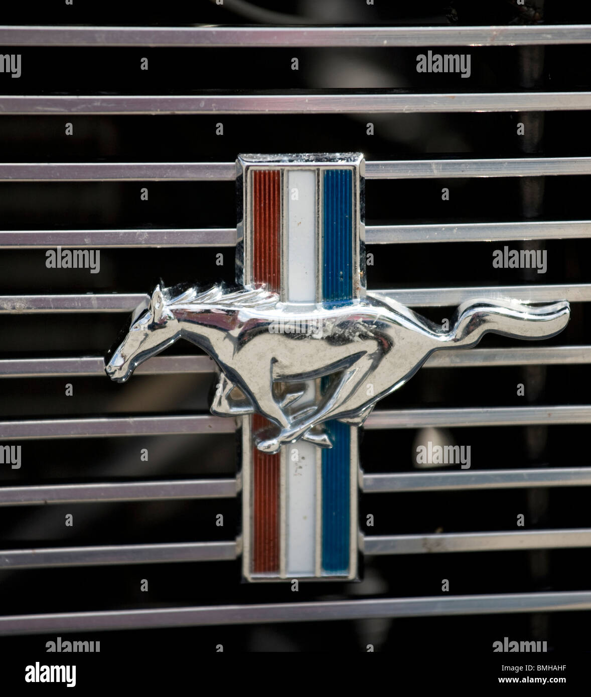 Detail of vintage car on display during an antique car show Stock Photo ...