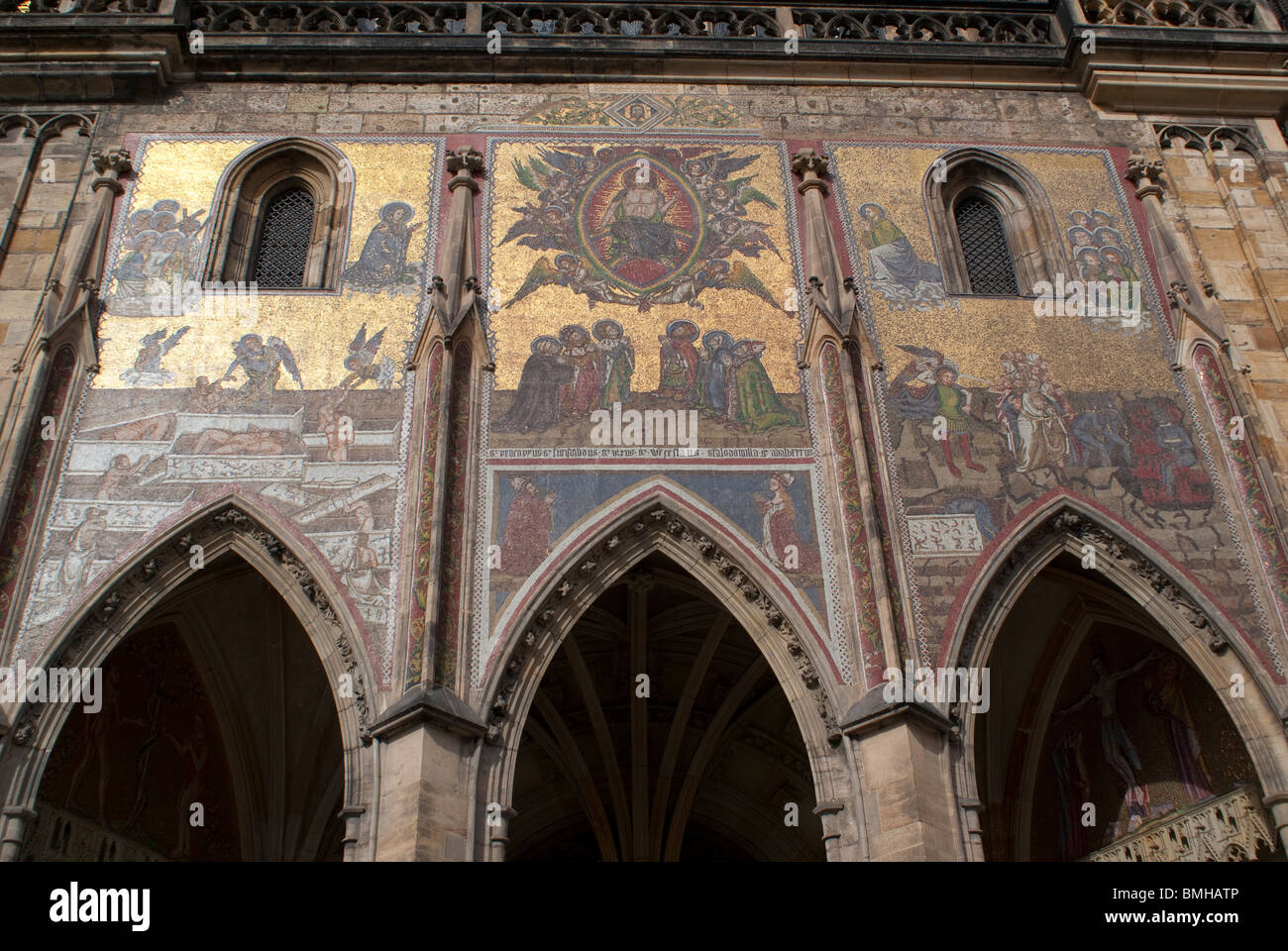 Mural on Prague Cathedral Stock Photo - Alamy