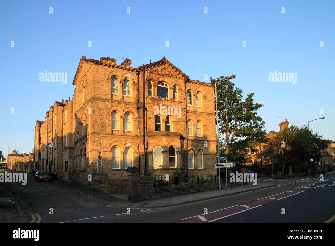The old Sir Titus Salt Hospital, now residential flats, at Saltaire ...