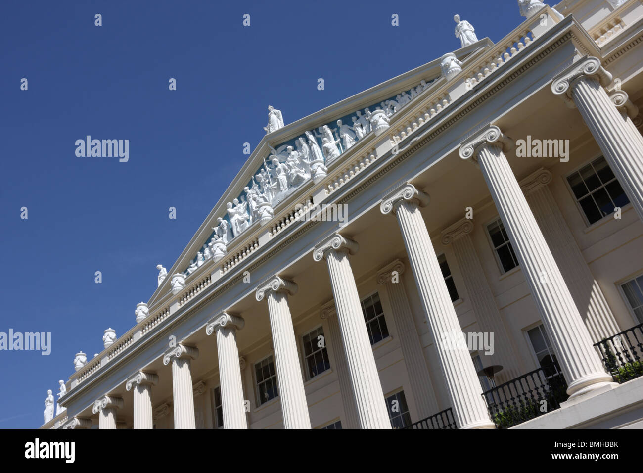 Ionic columns and sculptural Pediment adorn Nash`s beautiful ...