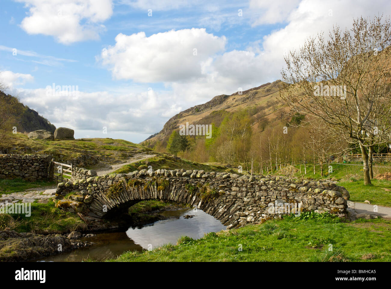 The packhorse bridge at Watendlath, Cumbria, England UK Stock Photo - Alamy
