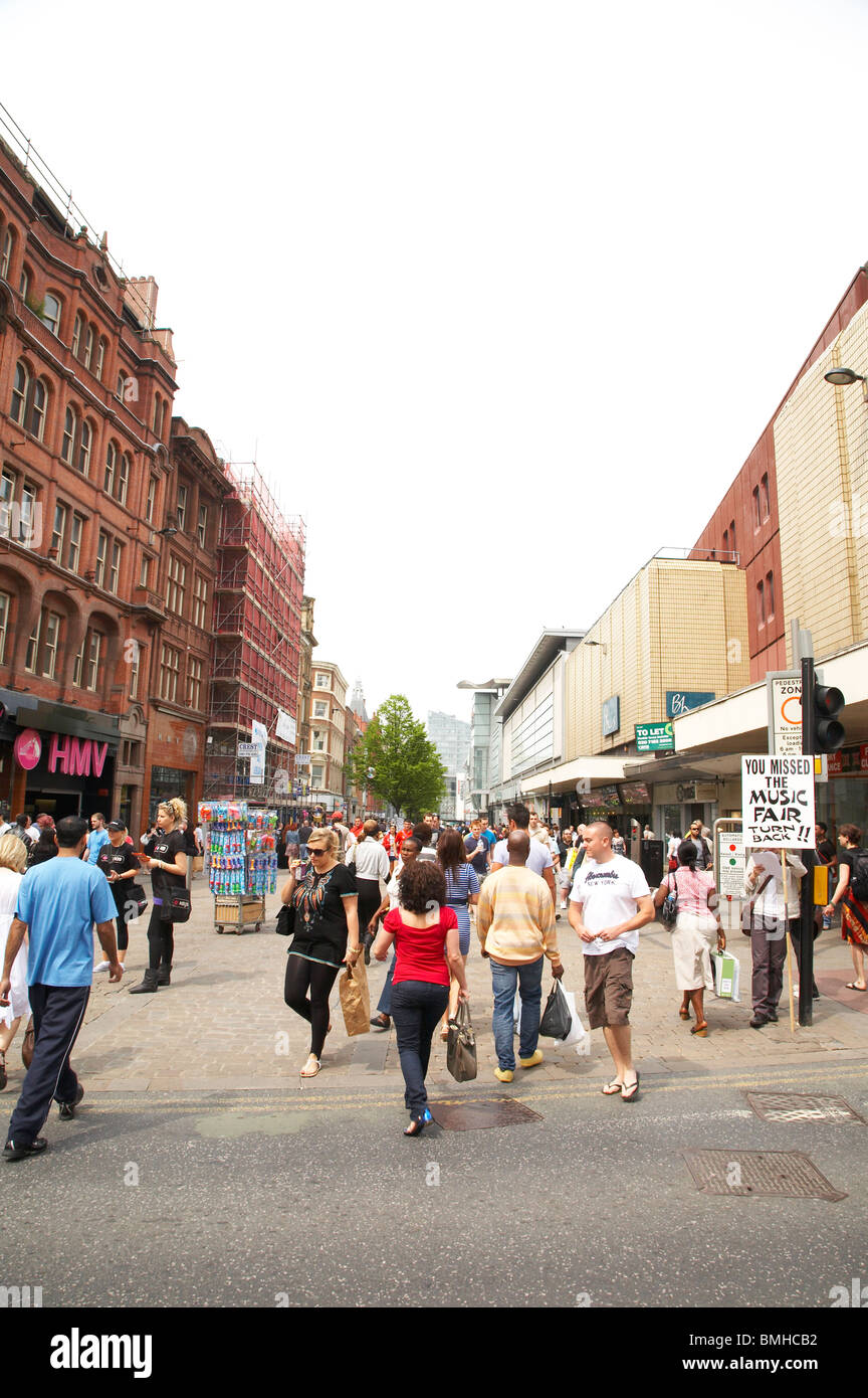 Major shops stores crowd high main street british english hi-res stock ...