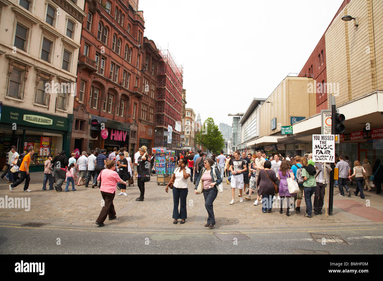 Major shops stores crowd high main street british english hi-res stock ...