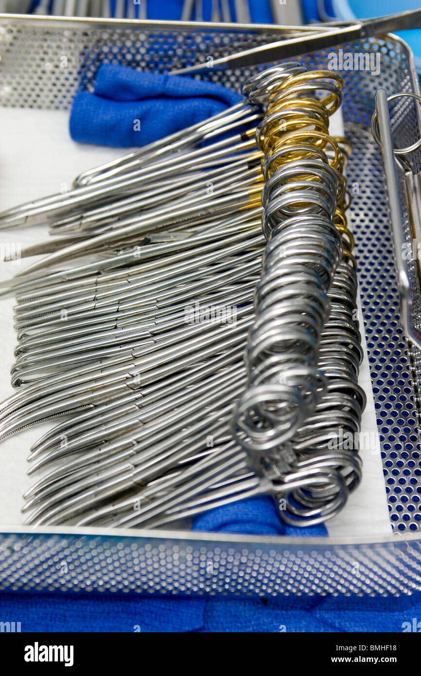 Medical Instruments in the Operating Room in a hospital Stock Photo - Alamy