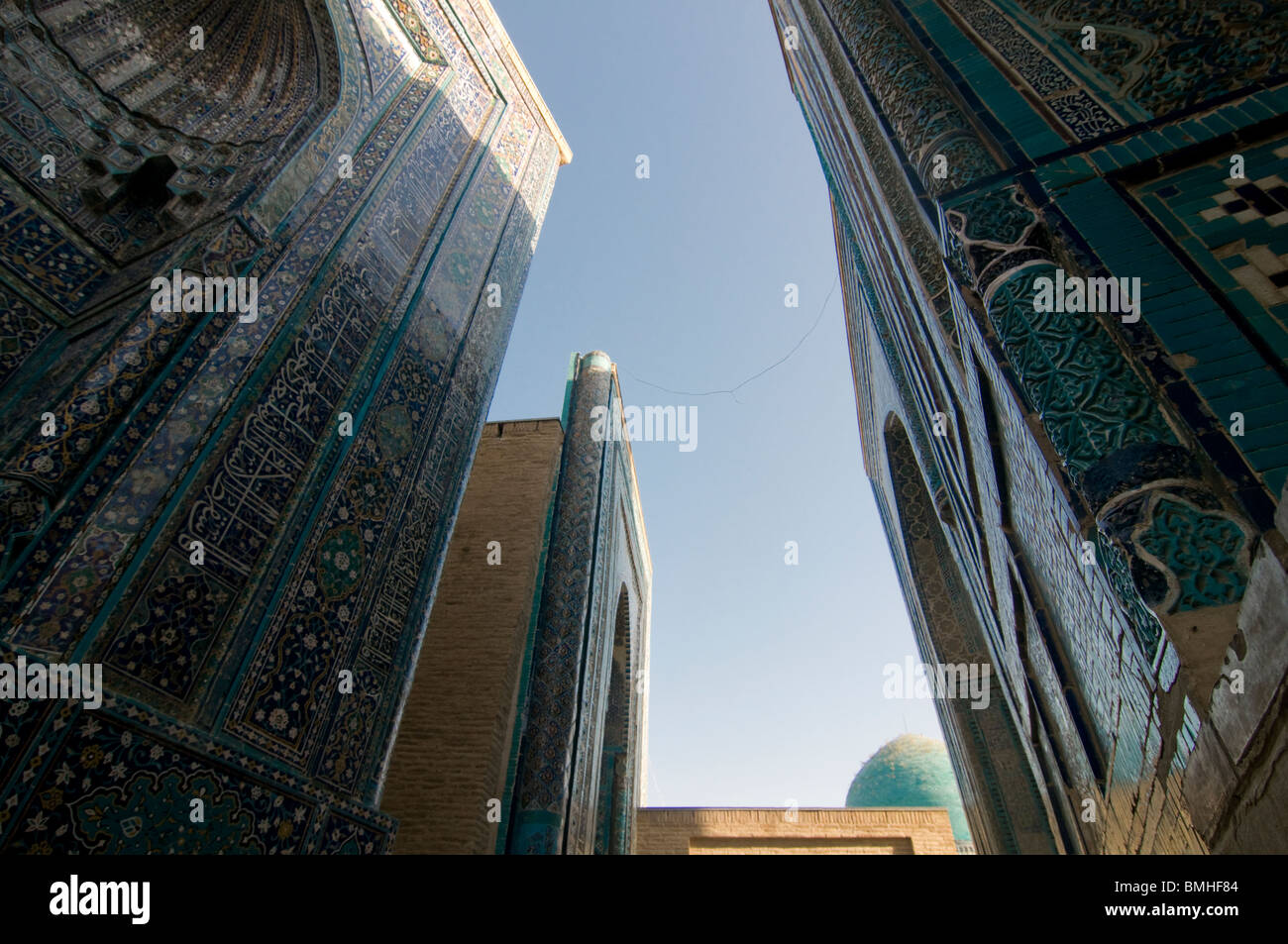 Burial place Shah-i-Zinda shrines, Samarkand, Uzbekistan Stock Photo ...