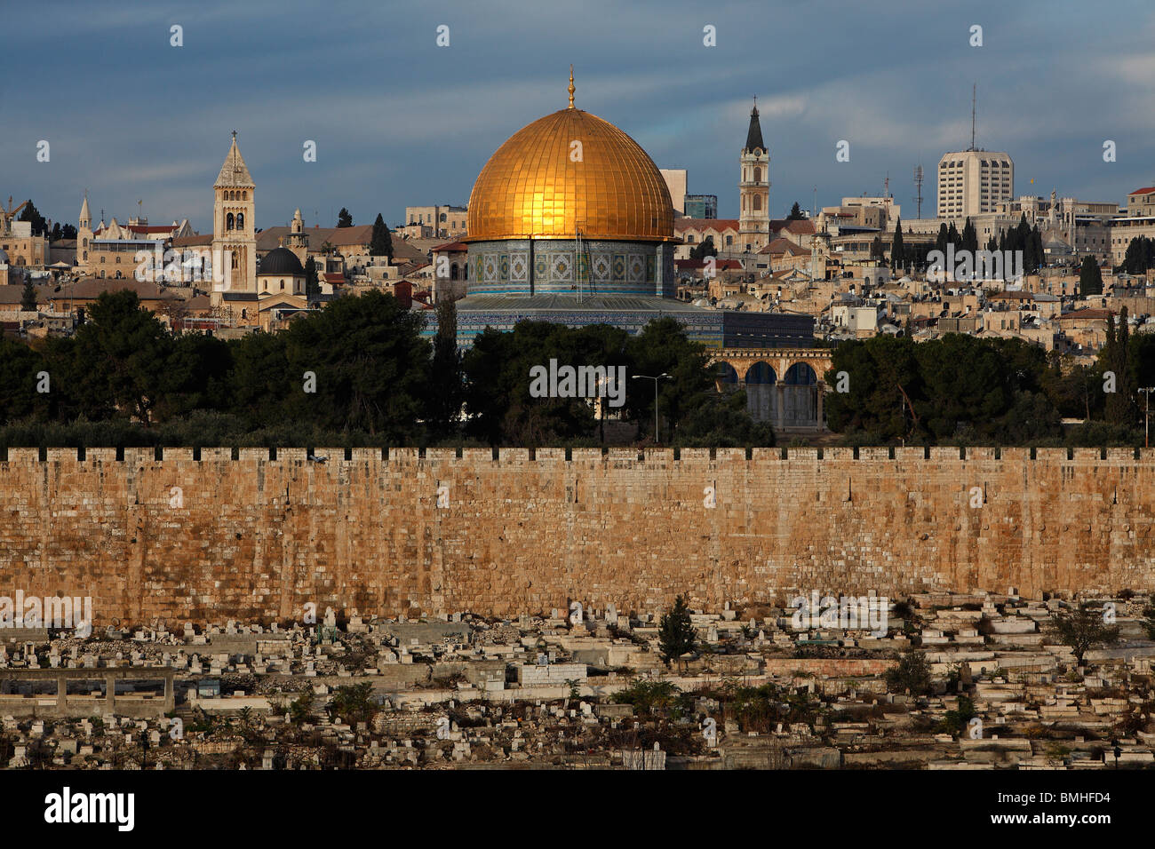 Israel,Jerusalem,Eastern Wall of the Temple Mount,Dome of the Rock,Old ...