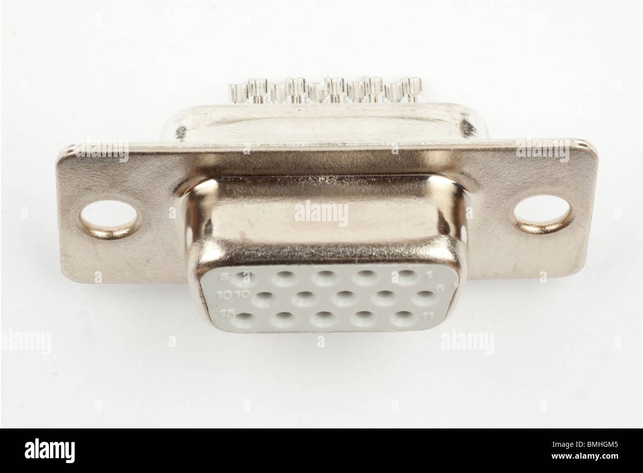 female 15 pin VGA jack for soldering Stock Photo - Alamy