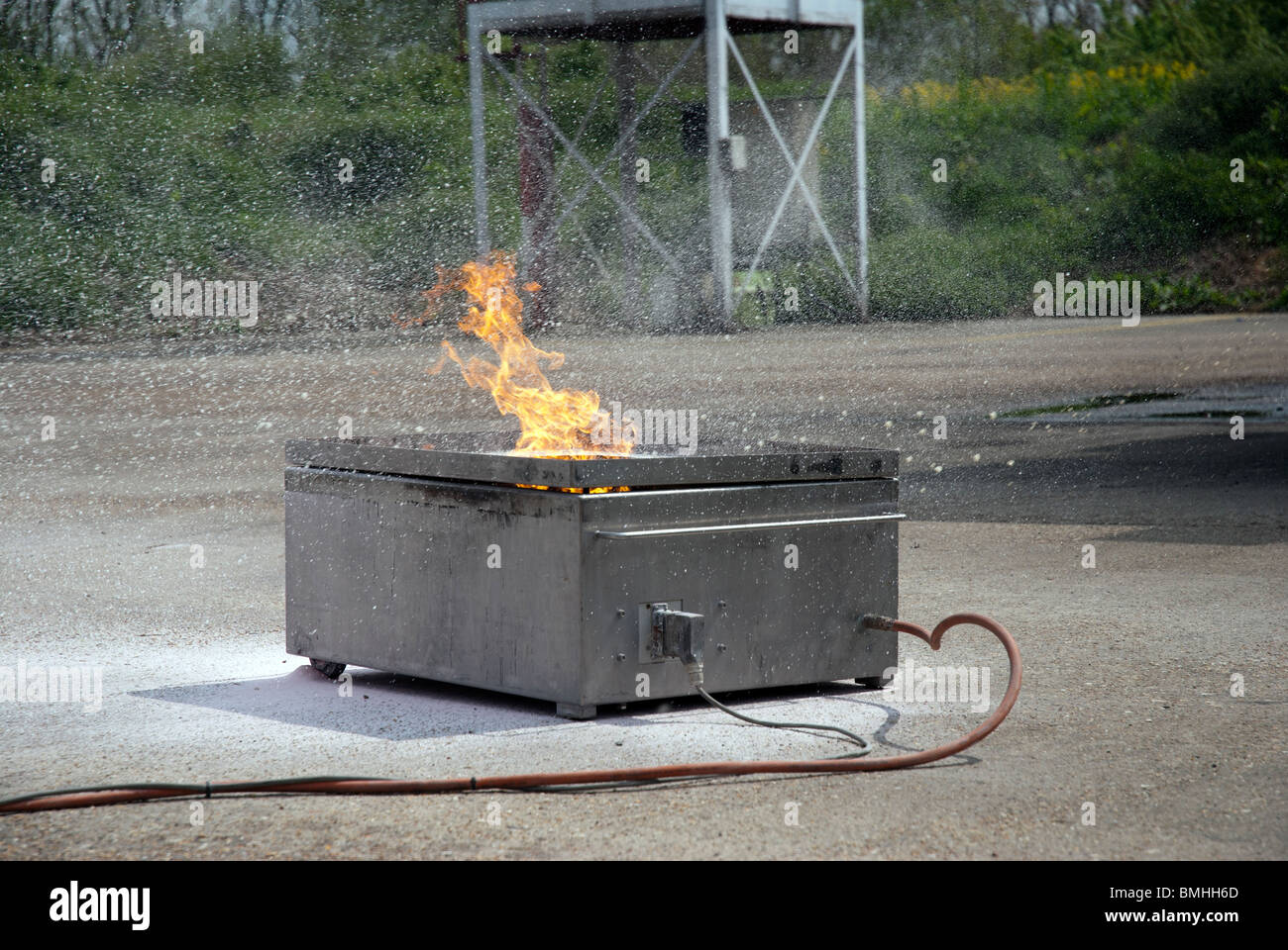 Controlled fire training exercise Stock Photo - Alamy