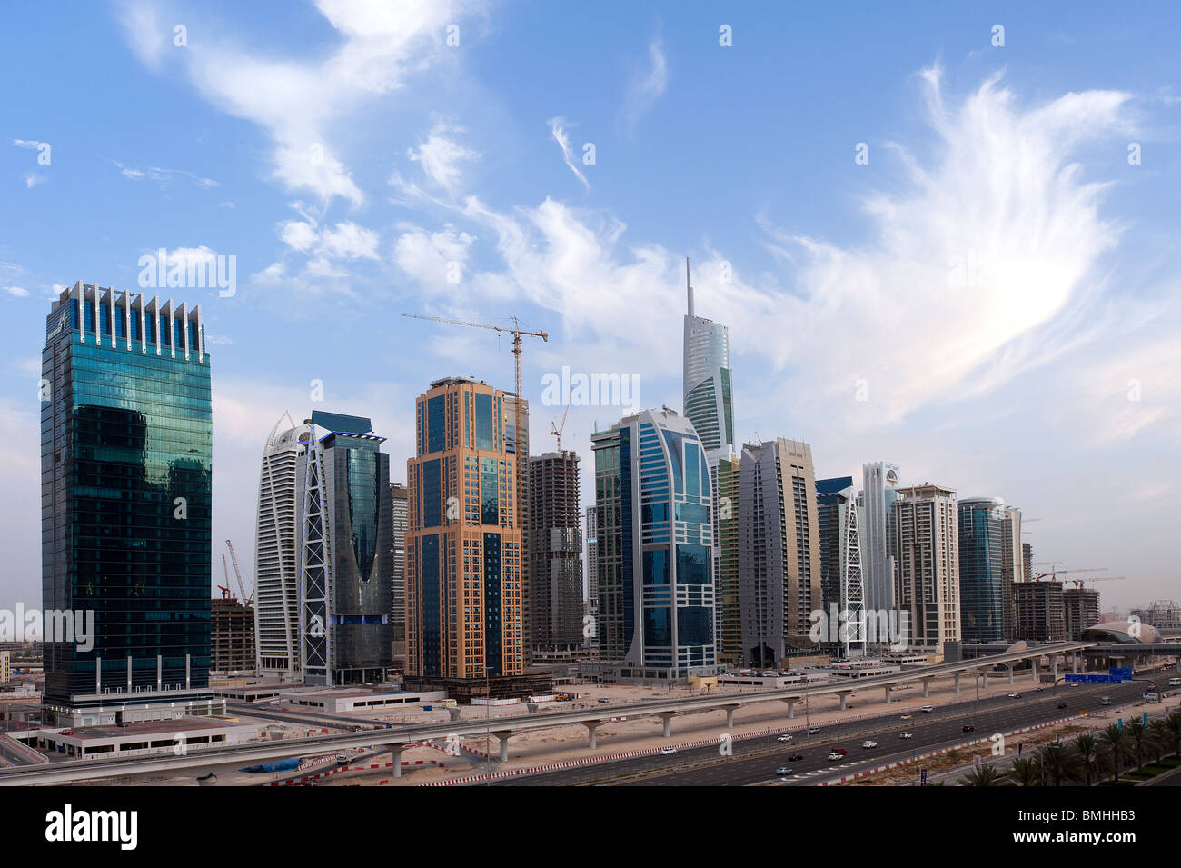 Emirates towers dubai clouds hi-res stock photography and images - Alamy