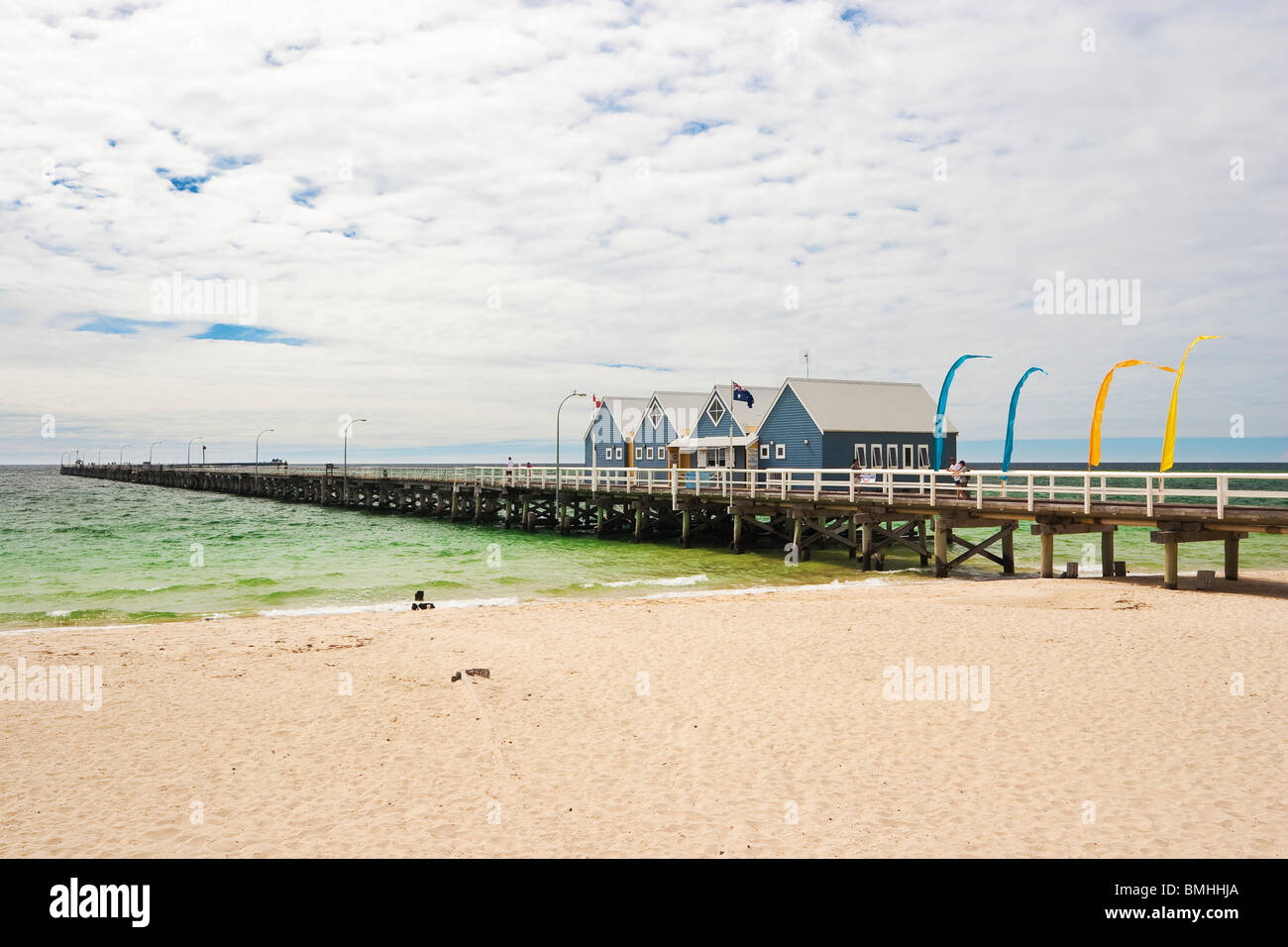 The Busselton Jetty, an old wooden logging jetty, now a tourist ...