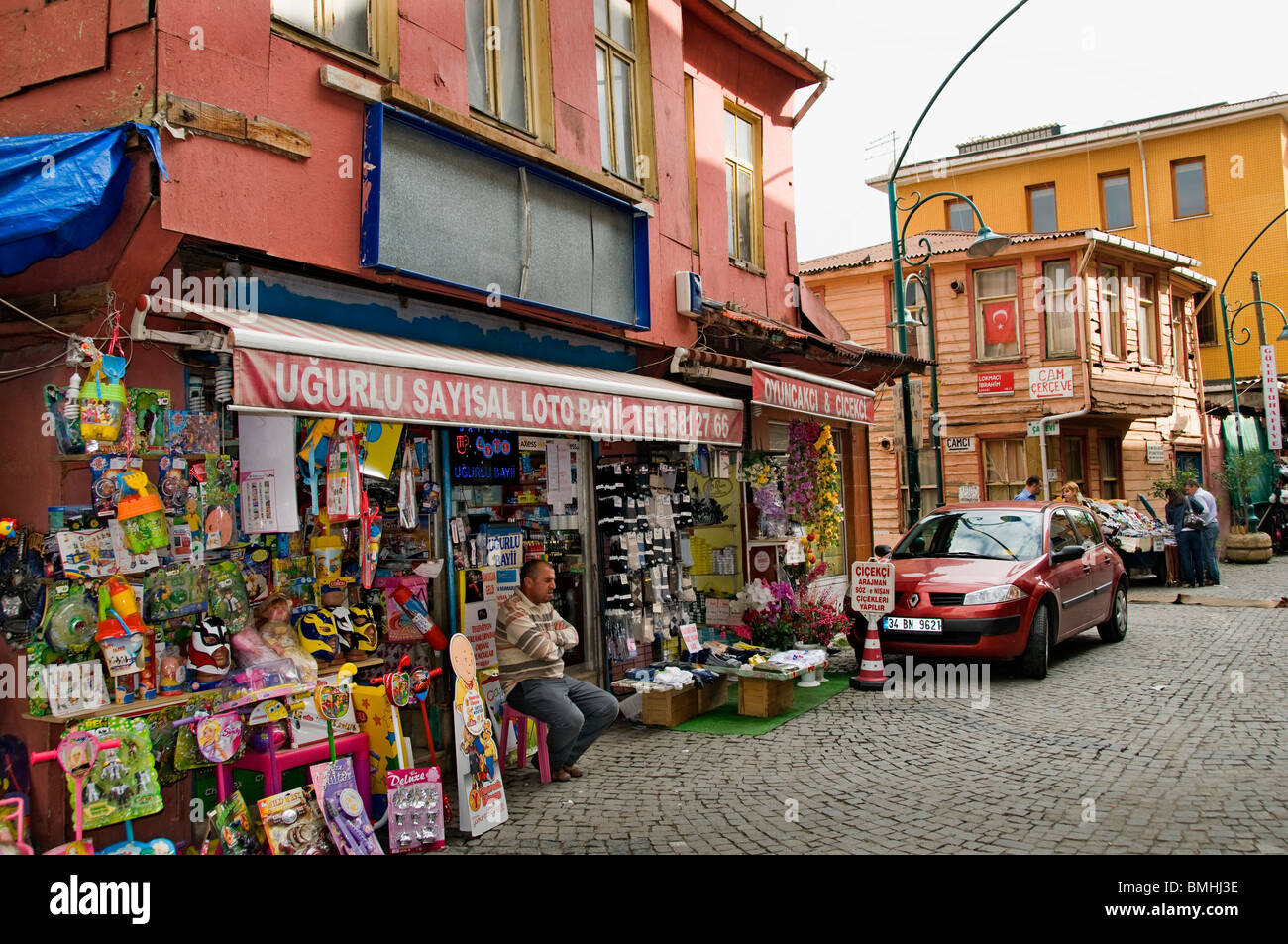Eyup Market Square in front of Sultan Mosque Camii Istanbul Turkey ...