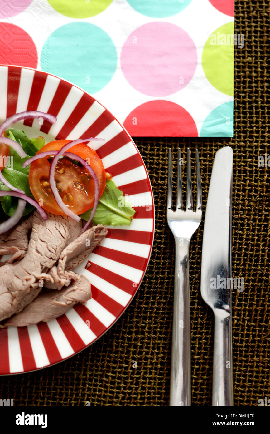 Cold Beef Salad Stock Photo - Alamy