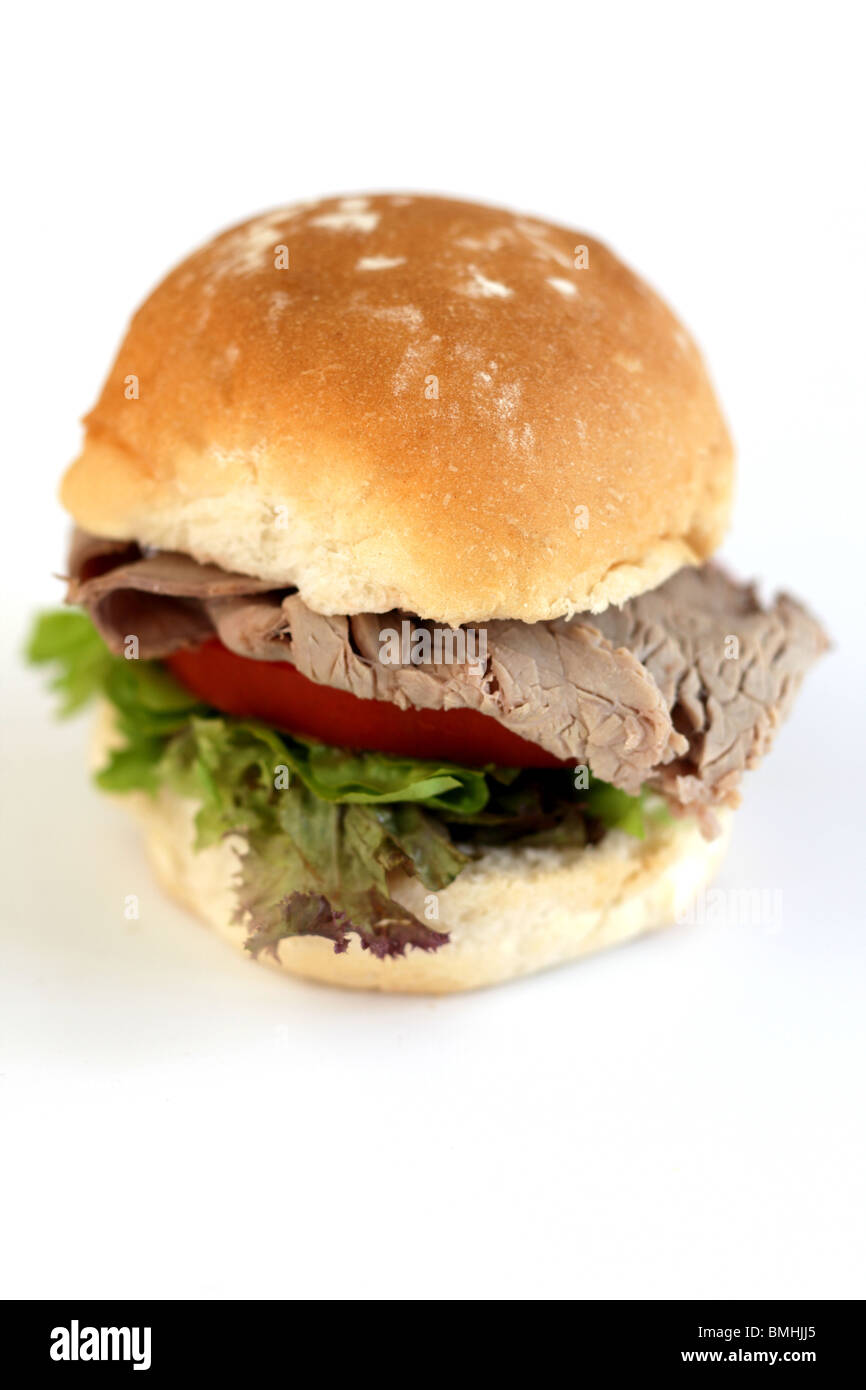 Cold Roast Beef Roll Stock Photo - Alamy