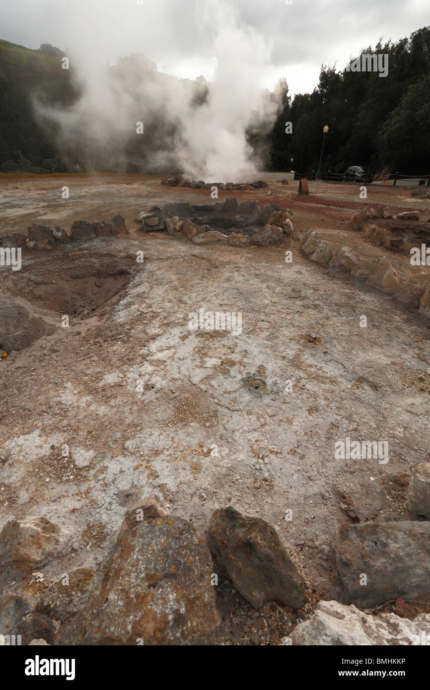 Volcanic phenomena in Furnas Valley. Sao Miguel island, Azores ...