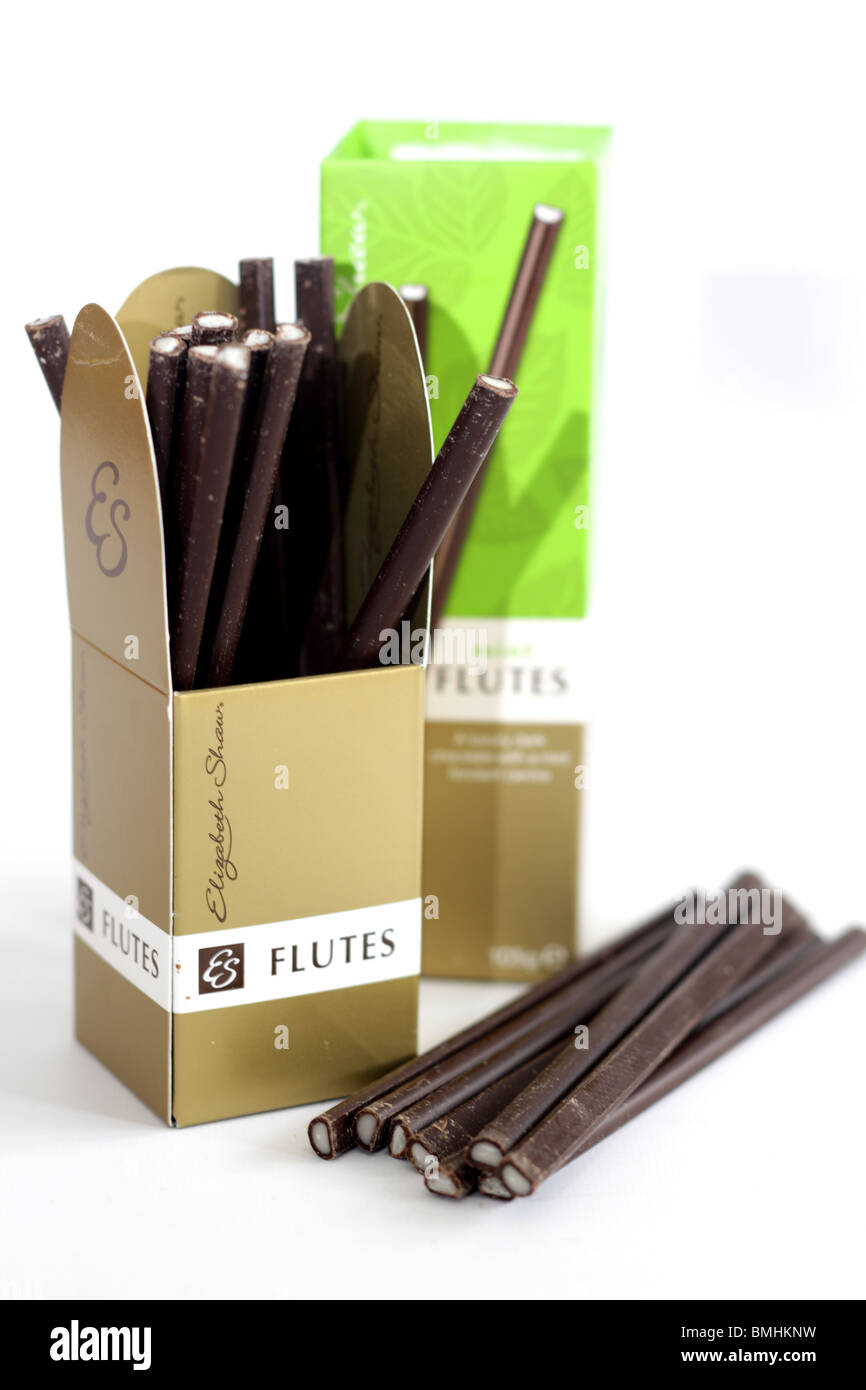 Mint Chocolate Flutes Stock Photo - Alamy