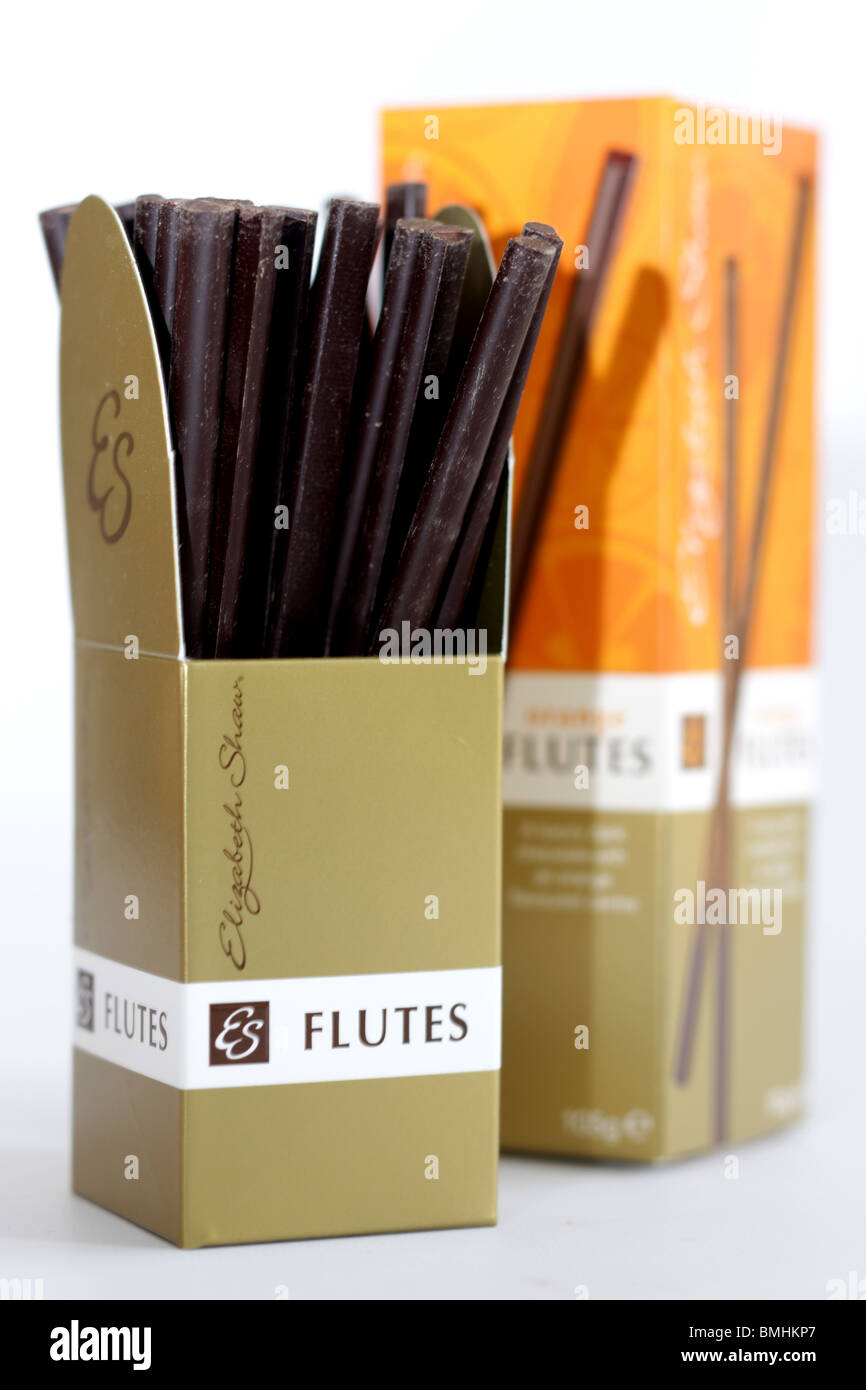 Orange Chocolate Flutes Stock Photo - Alamy