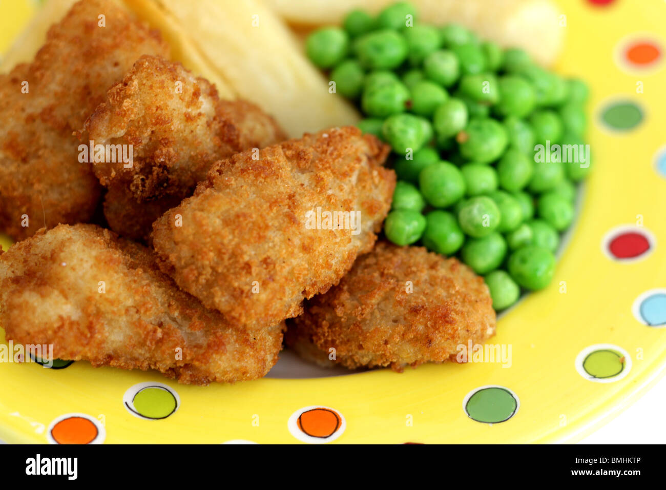 Freshly Cooked Or Prepared Breaded Scampi Tails With Chips Or Fries ...