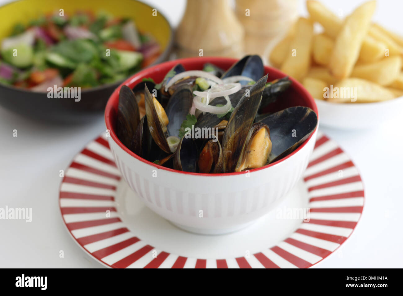 Bowl of Mussels Stock Photo - Alamy