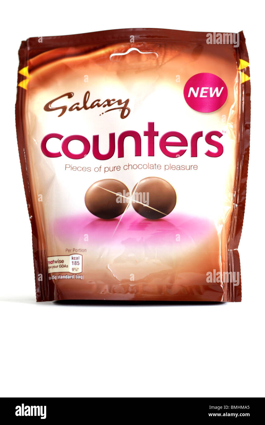 Galaxy Chocolate Counters Stock Photo - Alamy