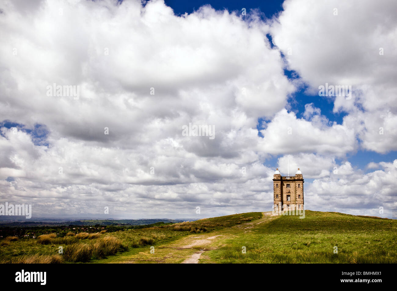 A tower called the Cage in Lyme Park in Cheshire, England Stock Photo ...